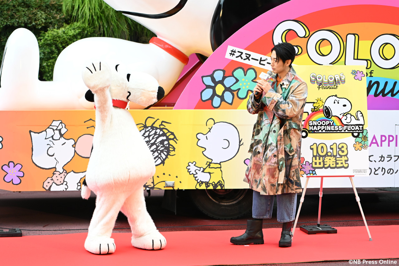ディーン・フジオカ「興味を通じて自分を面白い人間に。」「SNOOPY HAPPINESS FLOAT 2022」出発式PRイベント – NB Press Online